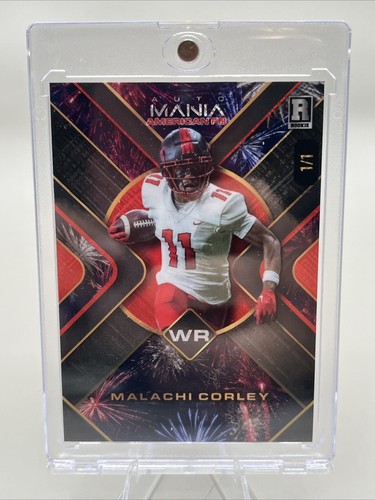 1/1 MALACHI CORLEY 2024 Wild Card Auto Mania American FB Rookie ...