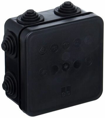 IP55 JUNCTION CONNECTION BOX CABLE CCTV ELS HP100 BLACK CONNECTOR ...