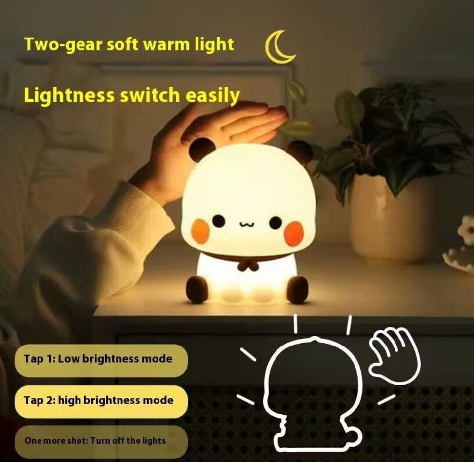 Bubu And Dudu Led Night Light Panda Lamp Cute Bear Cartoon Nightlight ...