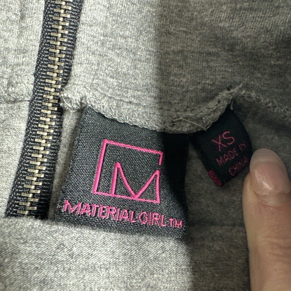 Vintage Material Girl Juniors XS Gray Ruffle Mini Skirt Soft Girl A ...