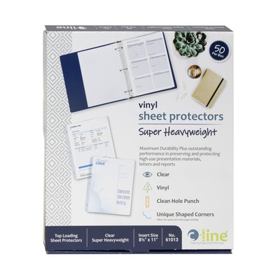 C-Line Top Loading Super Heavyweight Vinyl Sheet Protectors, Non-Glare ...