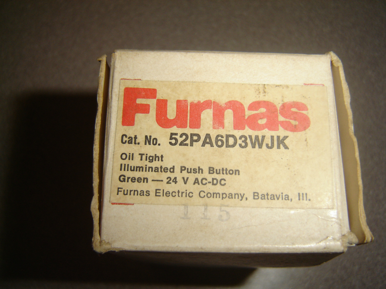 Furnas Oil Tight Control 52PA6D3WJK 24v Push to Test Green Lens for ...