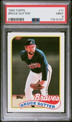 1989 Topps Bruce Sutter Baseball Card #11 PSA 9 Mint | eBay