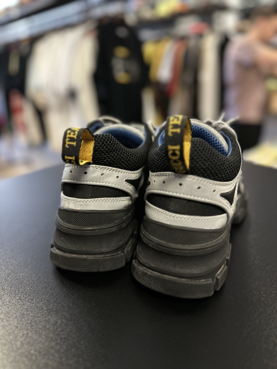 8G/8.5US Gucci Sega Flashtrek Grey Shoes Sneakers Reflective 8G/8.5US Gucci Sega Flashtrek Grey Shoes Sneakers Reflective
