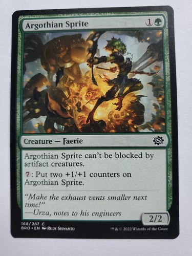 MTG Magic The Gathering Card Argothian Sprite Creature Faerie Green The ...