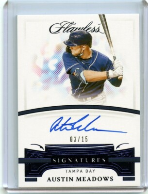 AUSTIN MEADOWS 2021 Flawless Signatures Sapphire BLUE Autograph /15 💎 ...