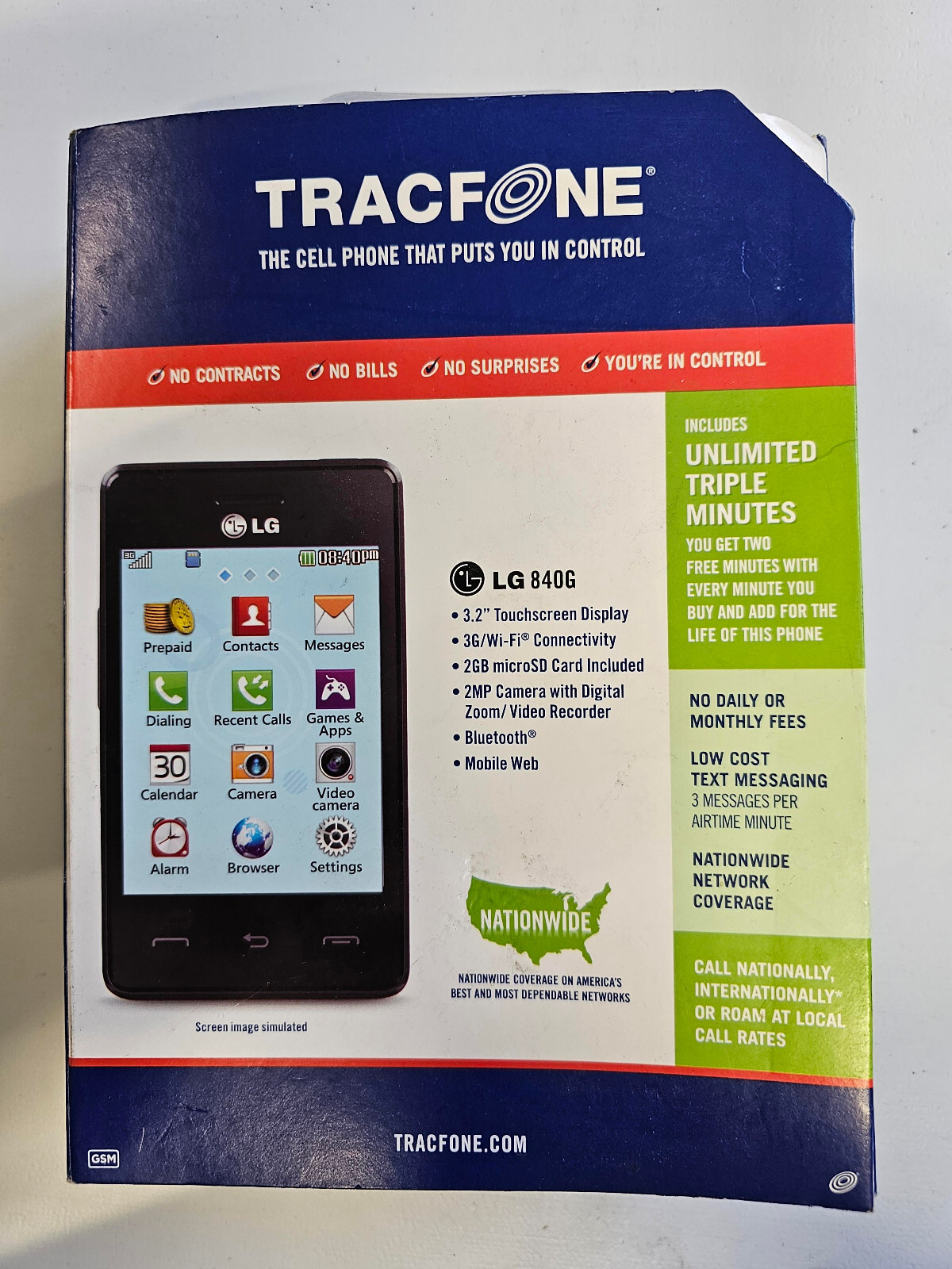 New Old Stock LG 840G Prepaid Phone TracFone 616960040118 | eBay