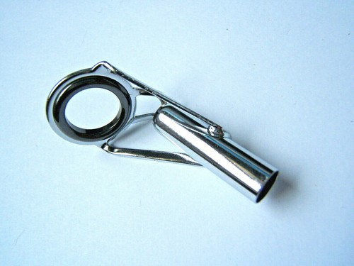 STAINLESS CHROME 6mm INSIDE DIAMETER FISHING ROD TIP EYE HEMATITE ...