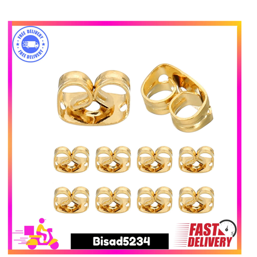 8 Pcs 14K Gold Earring Backs Replacement Ear Locking for Stud Earrings ...
