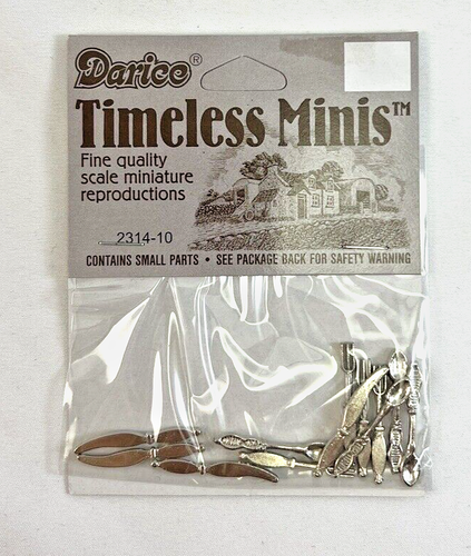 Sealed Package Darice Timeless Minis Dollhouse Flatware Set Knives ...