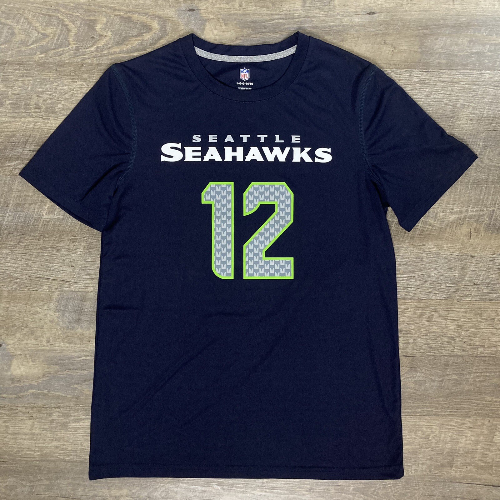 Seattle Seahawks Fan #12 NFL Children's Youth Kids Size L 14-16 Jersey ...