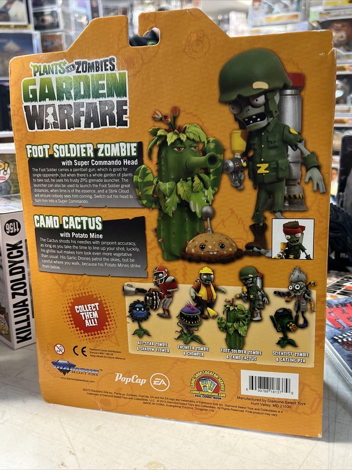 2015 Toys Plants vs Zombies Garden Warfare CAMO CACTUS Figure Set ...