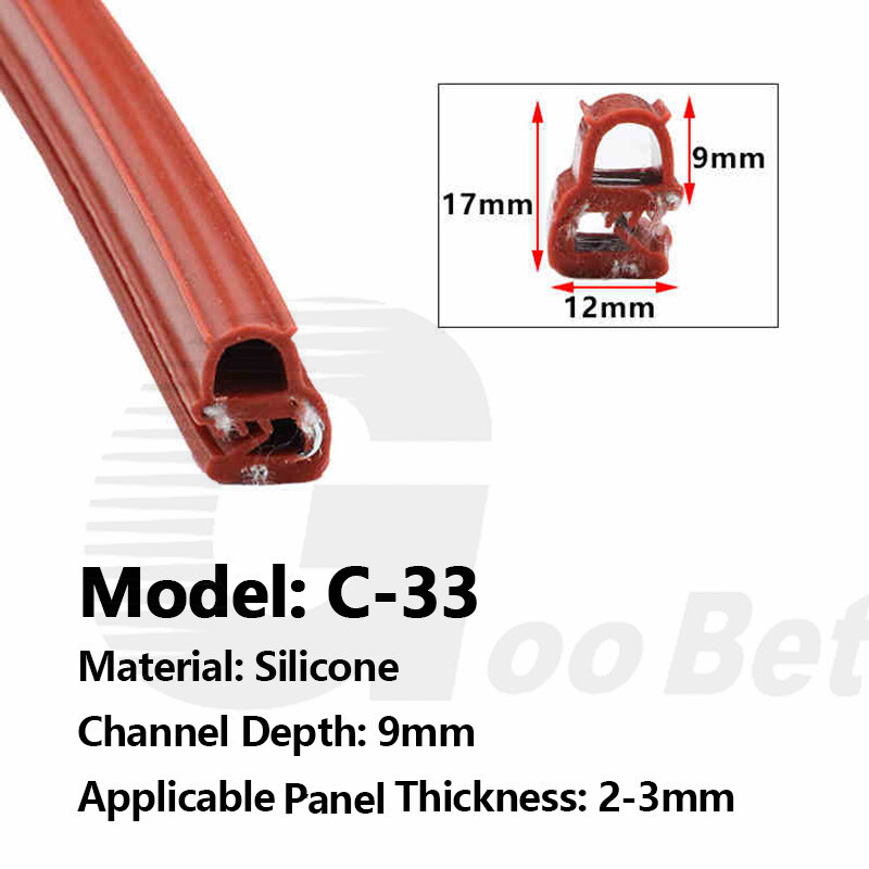 Car Finned Rubber Edge Trim Seal U Profile Van Boat Truck Door Bonnet ...