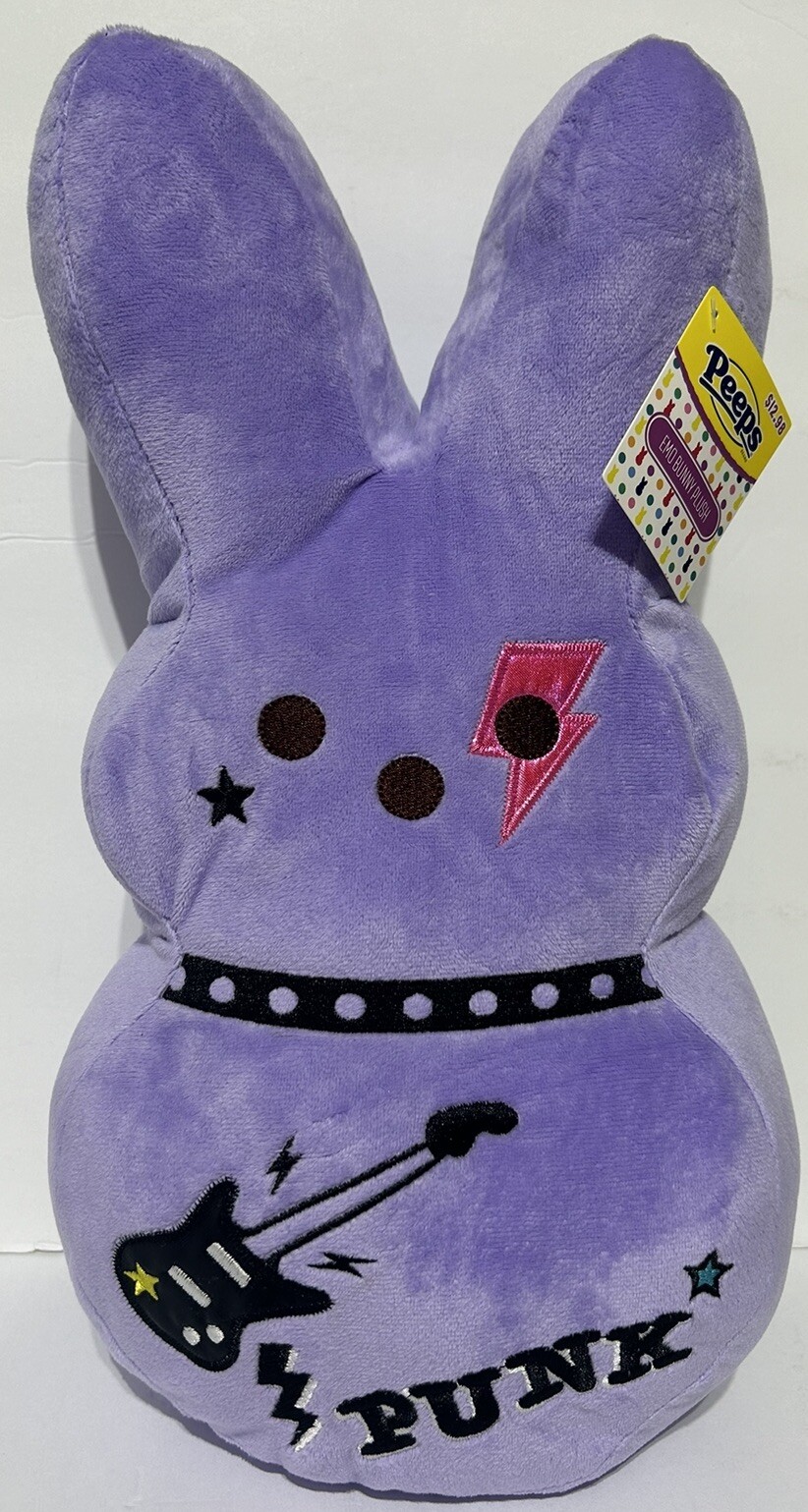 Peeps Easter Bunny Purple Emo Bunny Plush Large 15” Ships Quick! | eBay