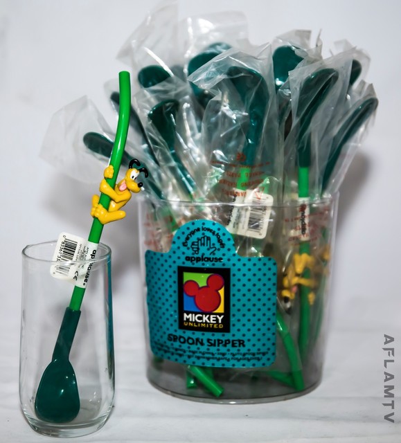 Goofy Spoon Sipper Straw RARE Vintage by Applause Mickey Mouse Disney ...