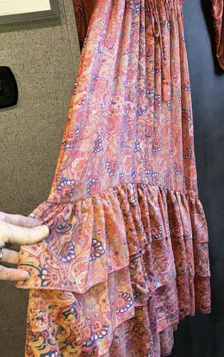 Anthropologie Boemo Maxi Dress MP Tiered Ruffle Smocked Waist Hippy ...