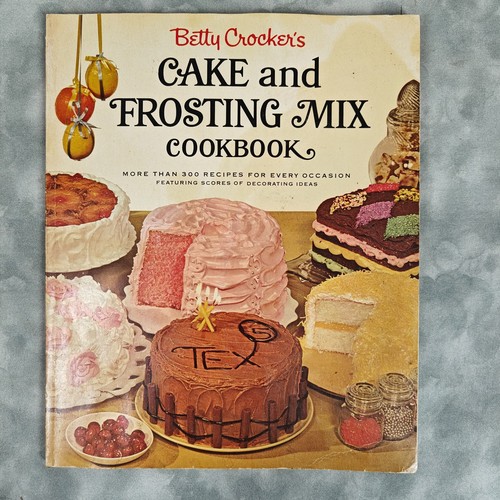 Betty Crocker Cake & Frosting Mix Cookbook 1960s Golden Press 2nd Print ...