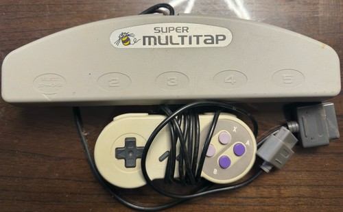 Nintendo SNES Controller Adapter Super Multitap With Extra Controller ...