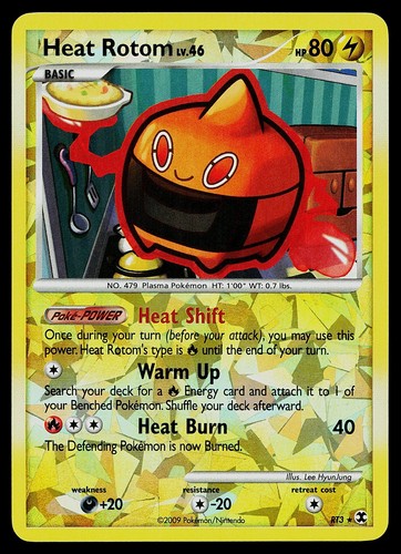 Pokemon Card - Heat Rotom Rising Rivals RT3 Ultra Rare Reverse Holo | eBay