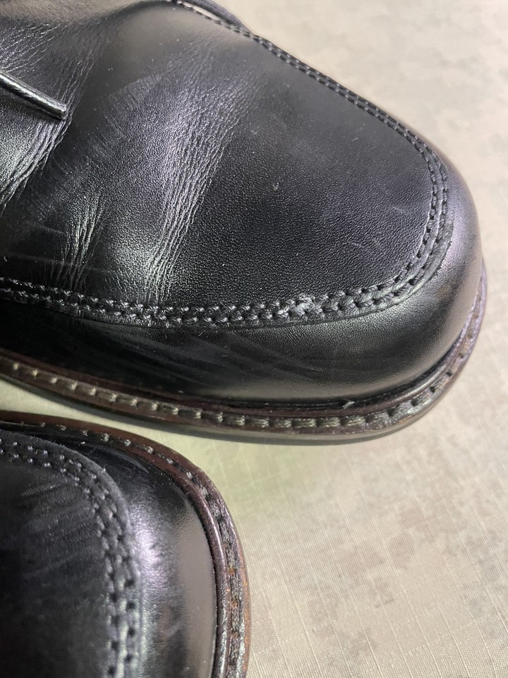 Ecco Men’s Apron Toe Dress Derby Shoes, Laces, Black leather, Size 46 ...