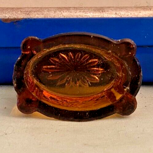 Amber Early American Pattern Glass Master Open Salt Cellar Dip | eBay