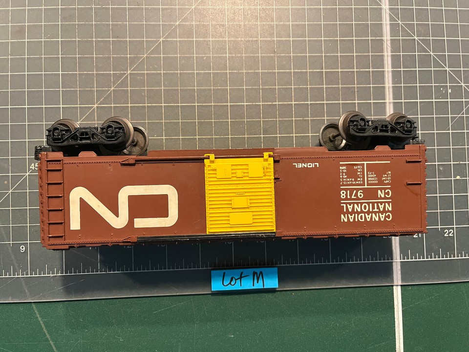 Lionel O Train Canadian National CN 9718 Brown and Yellow Boxcar LOT M ...