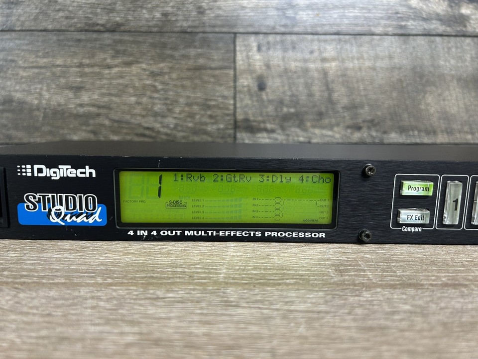 Digitech Studio Quad 4 In 4 Out Multi-Effects Processor w/ Power Supply ...