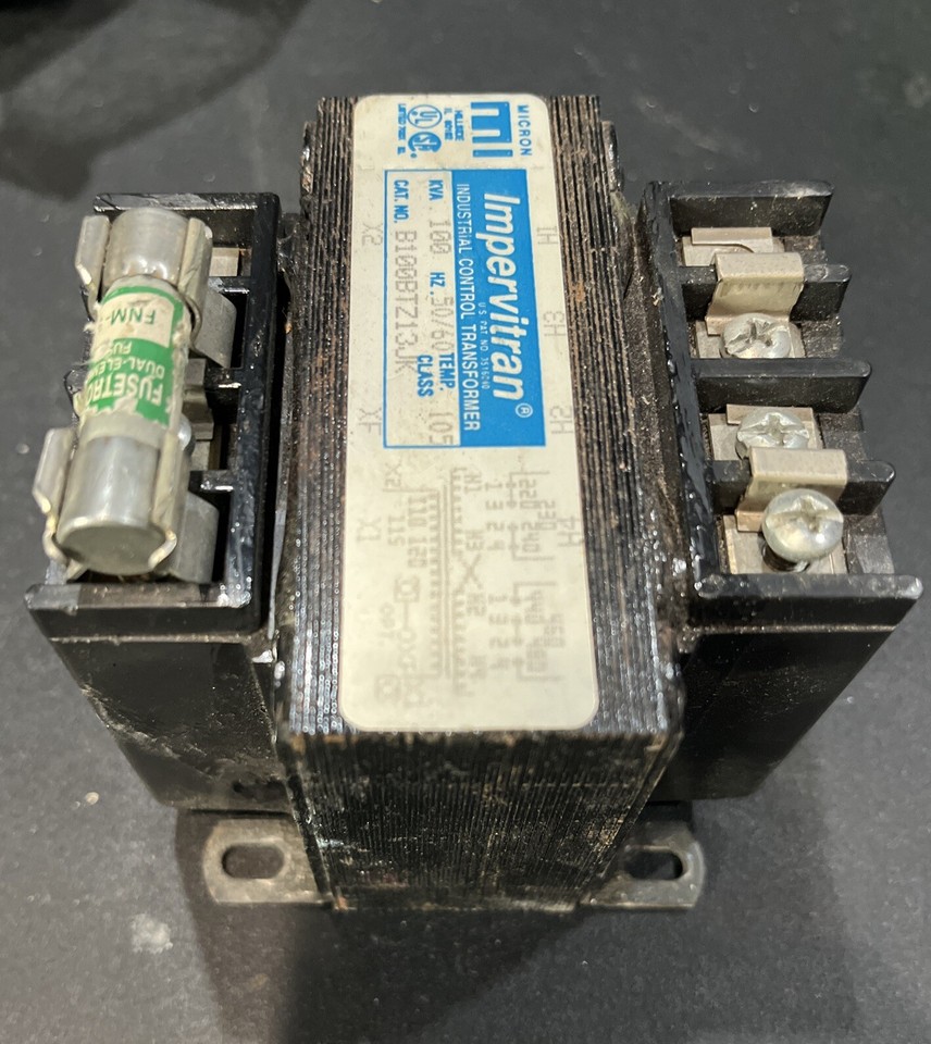 Impervitran Industrial Control Transformer B100BTZ13JK 50/60 Hz | eBay