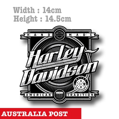 Harley Davidson Motorcycle Hand Made Logo American Tradition Dyna Tank ...