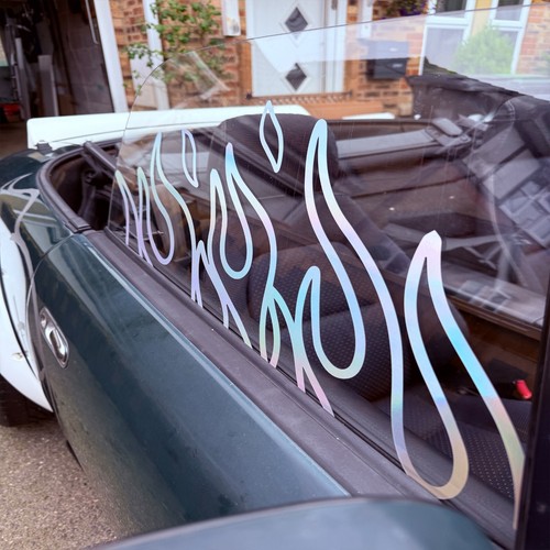 LARGE WINDOW FLAMES JDM VIRAL STICKERS DECALS DRIFT BUMPER WINDOW VINYL ...