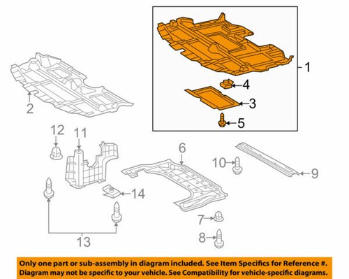 51410-53091 Toyota Cover, engine under 5141053091, New Genuine OEM Part ...