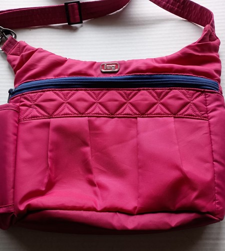 Lug Swing Purse Nylon Crossbody Bag Hot Pink Shoulder Zip Adjustable ...