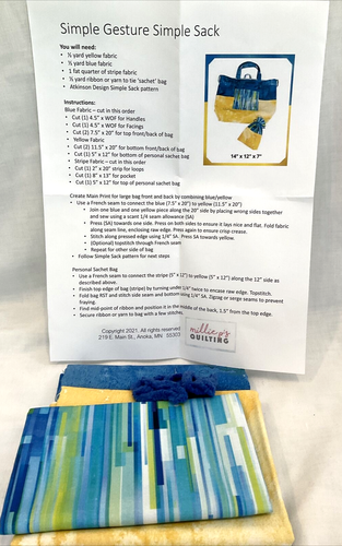Simple Gesture Simple Sack Sewing Kit Blue/Yellow NEW | eBay