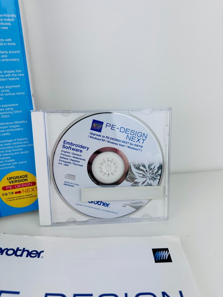 Brother PE-Design Next Upgrade Version 5/6/7/8 to Next Embroidery ...