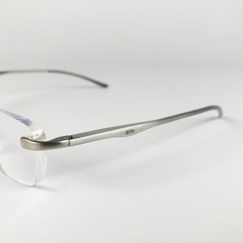 POLICE eyeglasses SATIN SILVER RIMLESS glasses frame MOD: V2922V COL ...