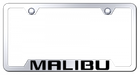 Chevrolet Malibu Laser Etched Logo Notched License Plate Frame Official ...
