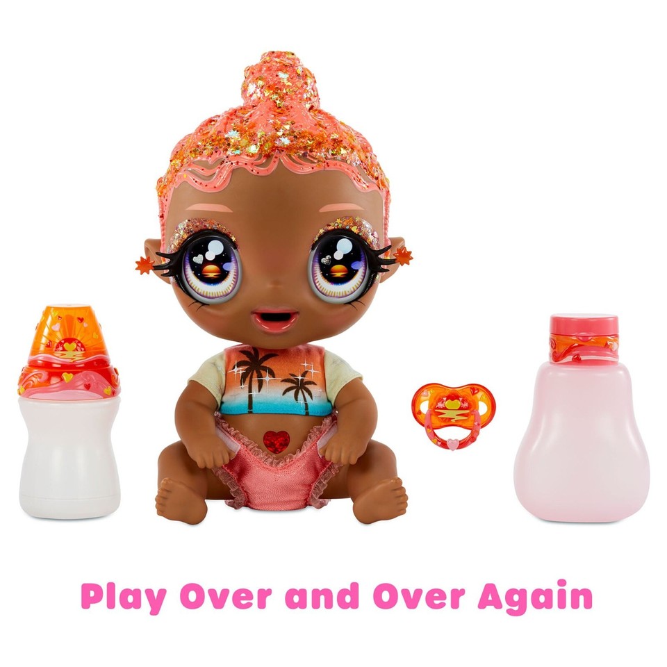 Glitter Babyz Solana Sunburst (Orange) Baby Doll w/ 3 Color Changes | eBay