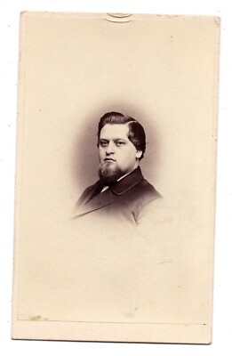 ANTIQUE CDV CIRCA 1860s BUELL & BIGDEN HANDSOME BEARDED MAN BUFFALO NEW ...