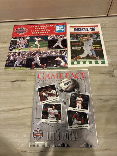 Cleveland Indians 1996 97 Memorabilia Rare Stop N Shop Calendar Game ...