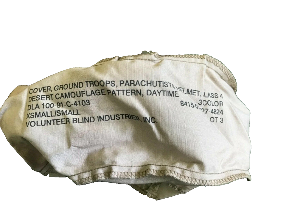 US Military HELMET COVER GROUND TROOPS PARACHUTIST PASGT DESERT ...