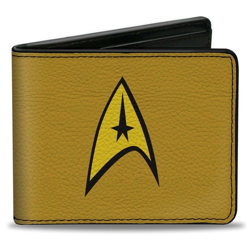 Bi-Fold Wallet Classic STAR TREK Starfleet Command Insignia Logo Gol ...