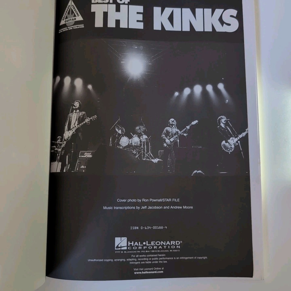 THE KINKS GUITAR TAB / TABLATURE / THE BEST OF THE KINKS / SONGBOOK ...