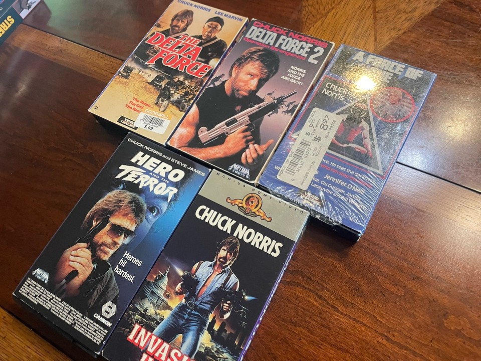 Chuck Norris VHS Lot Of 5 Delta Force Invasion USA Hero And The Terror | eBay