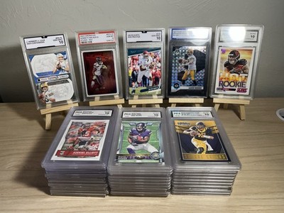 *35 CARD FOOTBALL Graded Slab Lot (Rookies, SPs, Inserts, HOF) | eBay