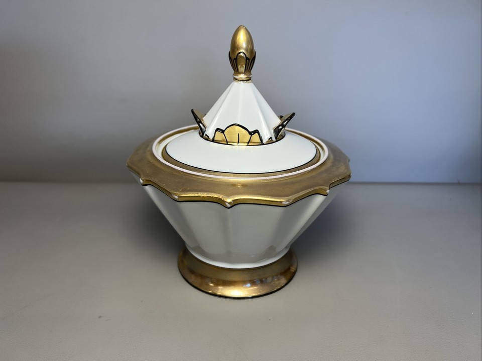 Hertel Jacob Rehau | Bonboniere Deckeldose | ART DECO | Handmalerei ...