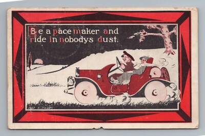 Antique Car Cartoon Attica Ohio 1915 Vintage Postcard | eBay