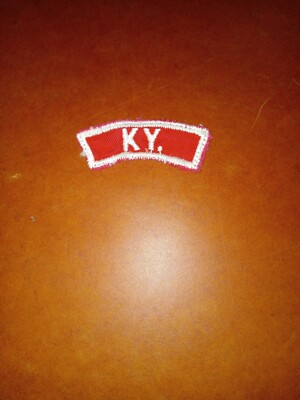VtG 60s Boy Scouts B.S.A. KENTUCKY KY. Red & White State Strip Patch ...