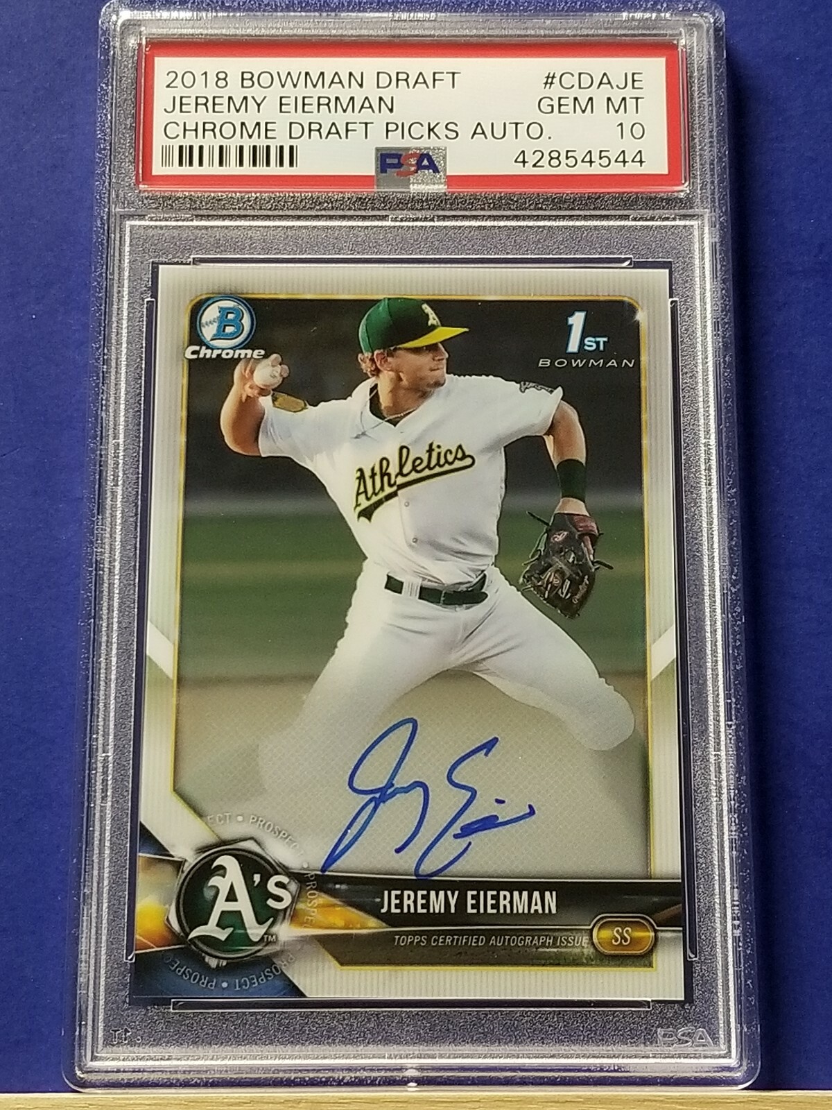 Jeremy Eierman - 2018 Bowman Chrome Draft Autograph PSA 10 | eBay