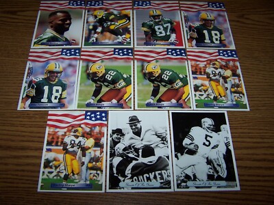 1992 All World Football Packers Team Near Set 8/9 W/Extras 11 Cards NM ...