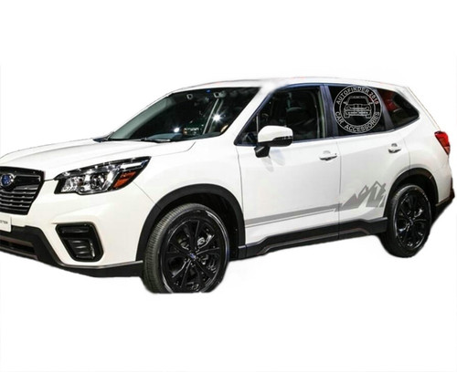 Graphics Mountain Stripes Car Sticker For Subaru Forester 2Sides Decals ...